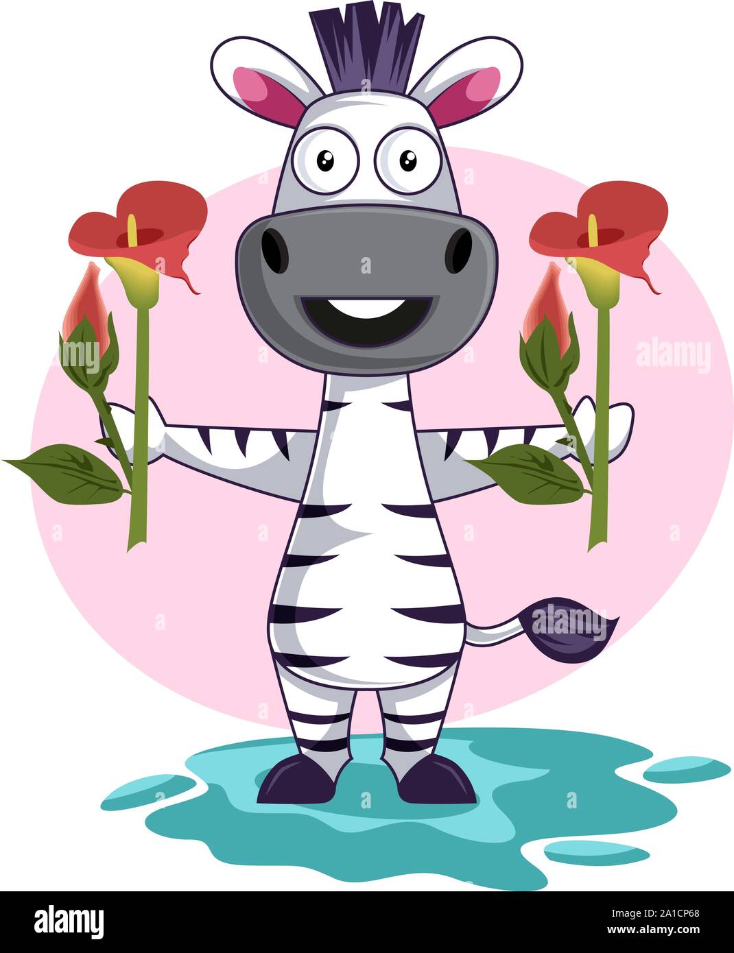 Seamless pattern zebra vector Cut Out Stock Images & Pictures - Alamy