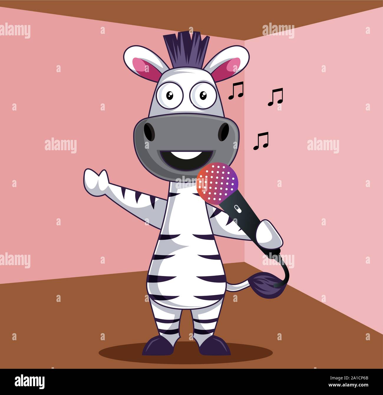 Microphone headset on computer Stock Vector Images - Alamy