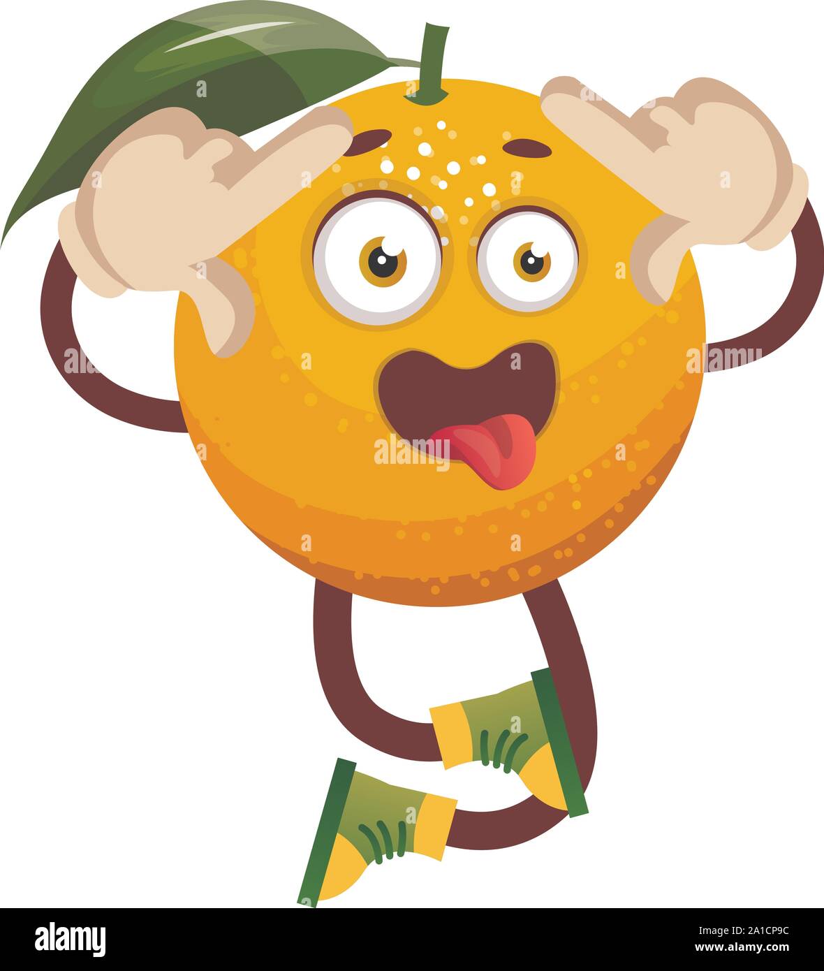 Crazy orange, illustration, vector on white background Stock Vector ...