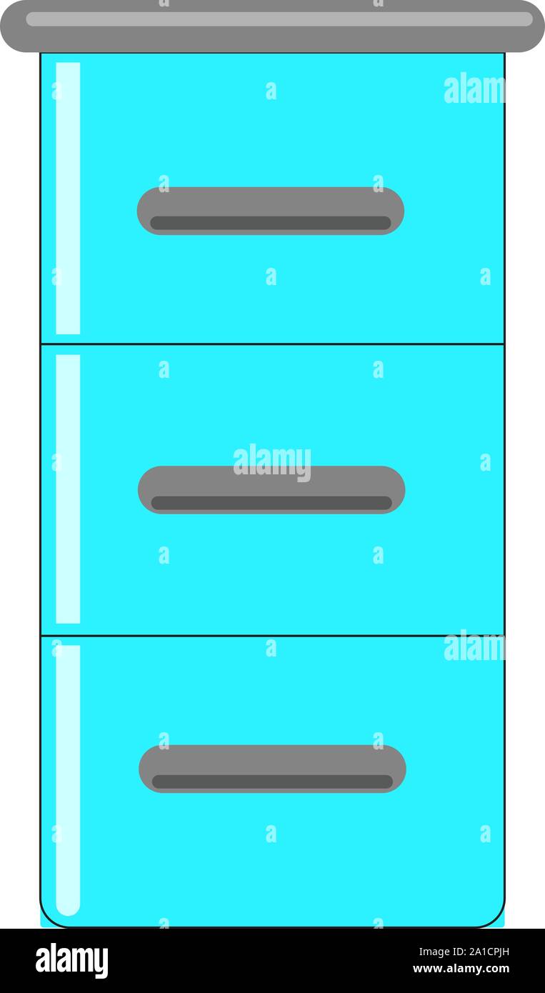 Blue shelf, illustration, vector on white background Stock Vector Image ...