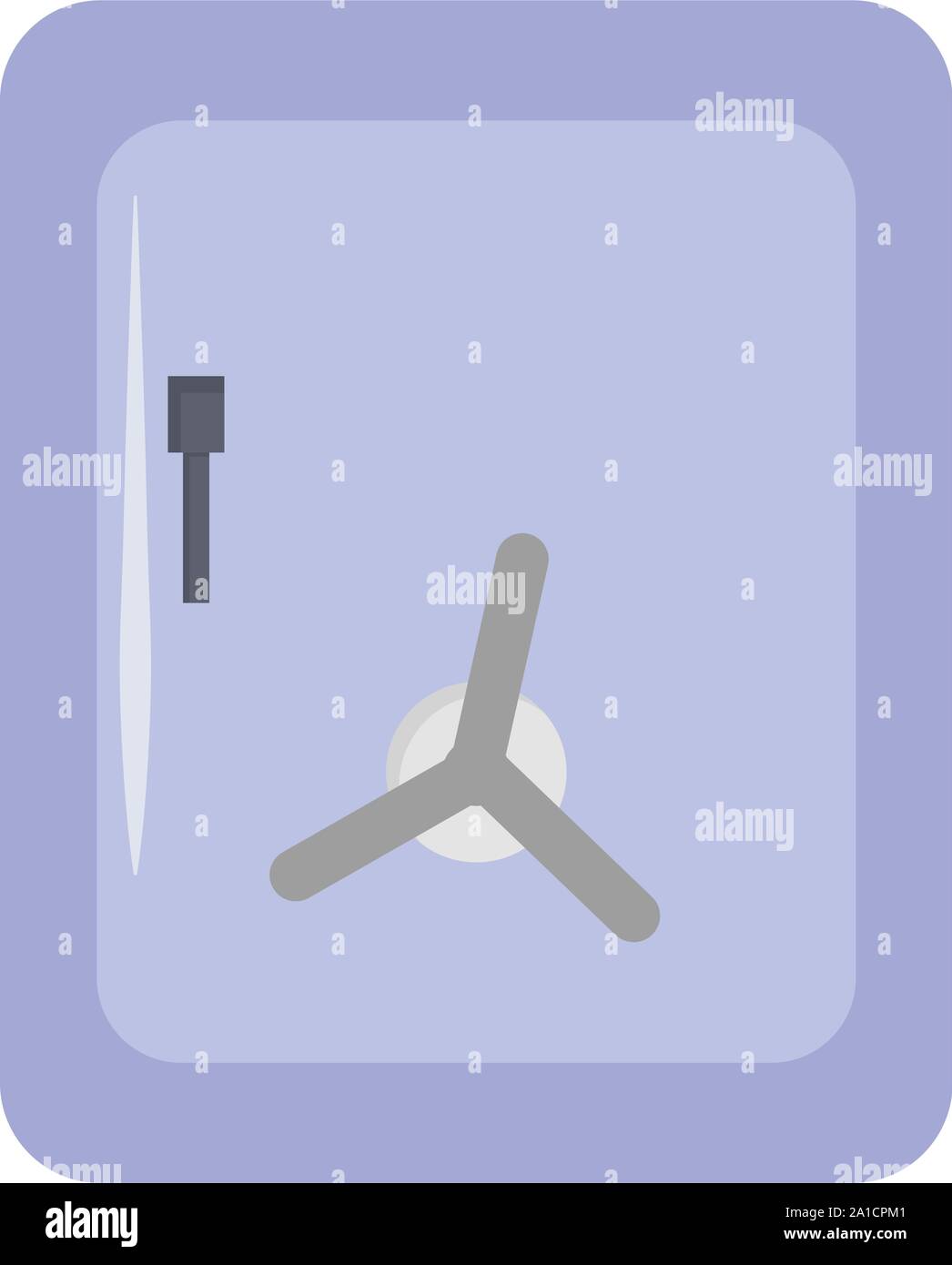 Blue safe, illustration, vector on white background Stock Vector Image ...