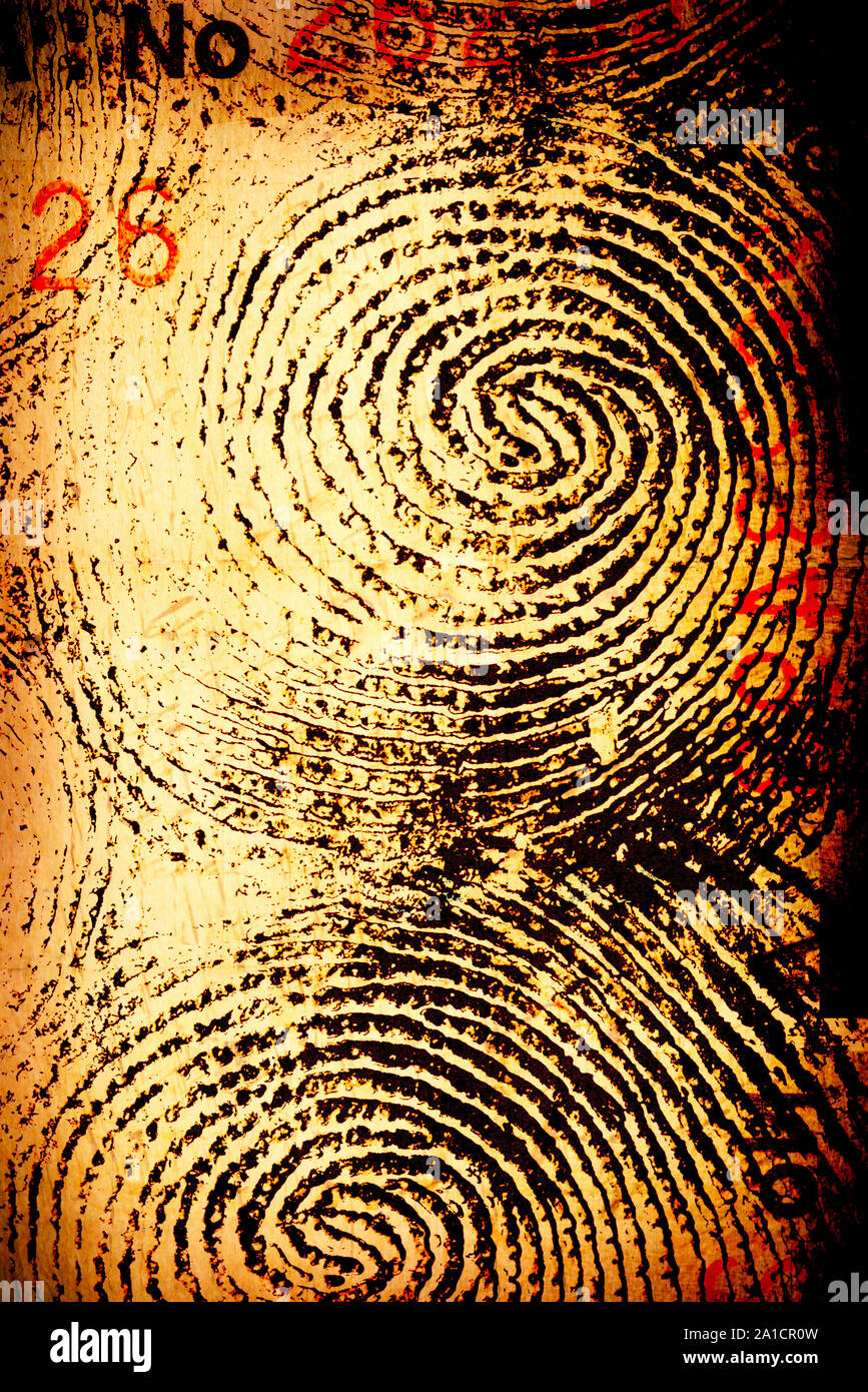 Close of a thumb print for background Stock Photo - Alamy