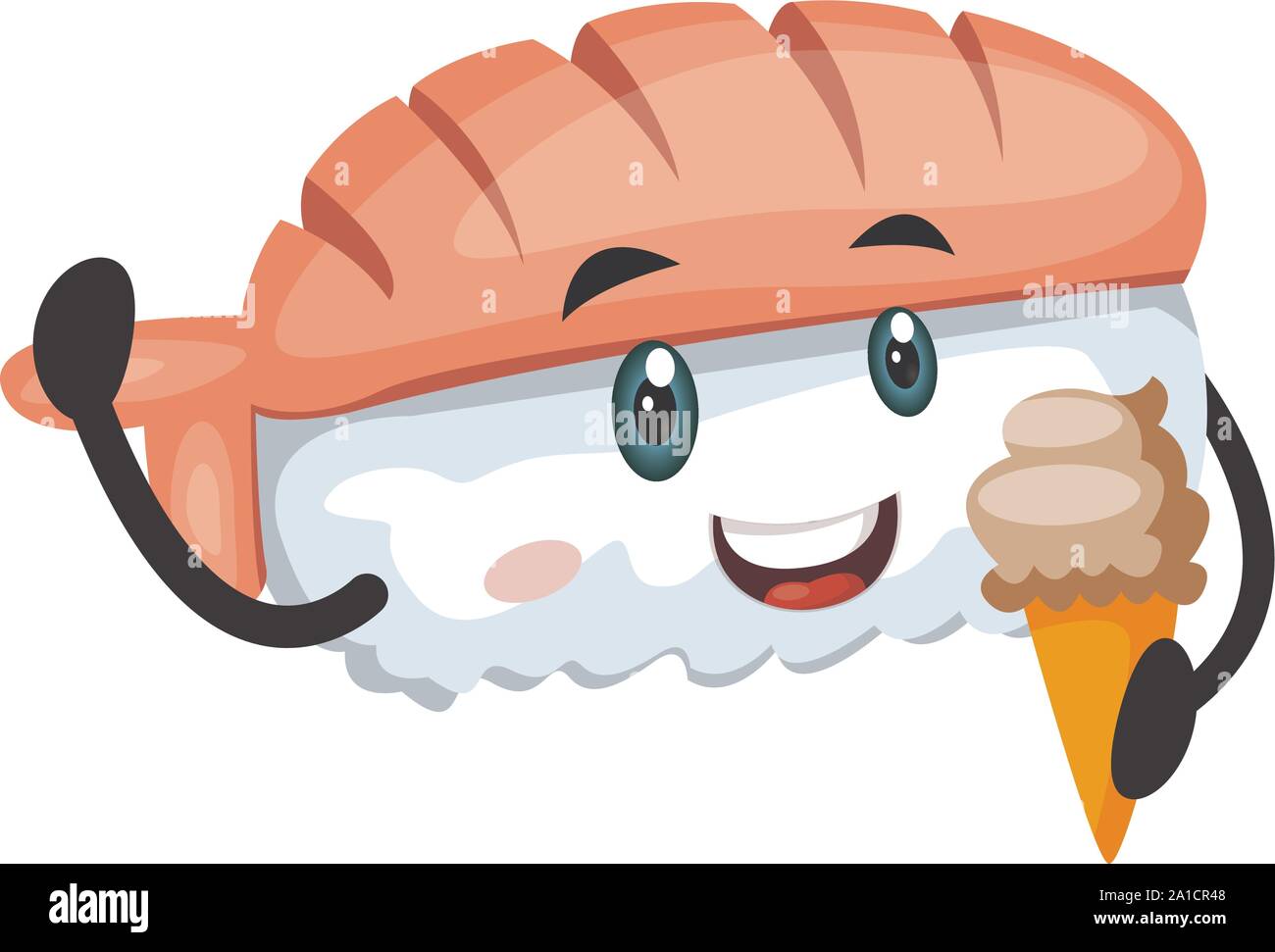 Sushi with ice cream Stock Vector Images - Alamy