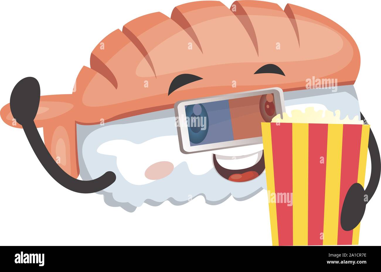 Sushi with popcorn Stock Vector Images - Alamy