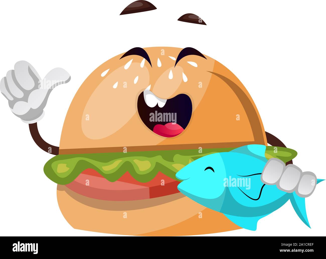 Fish hamburger Stock Vector Images - Alamy