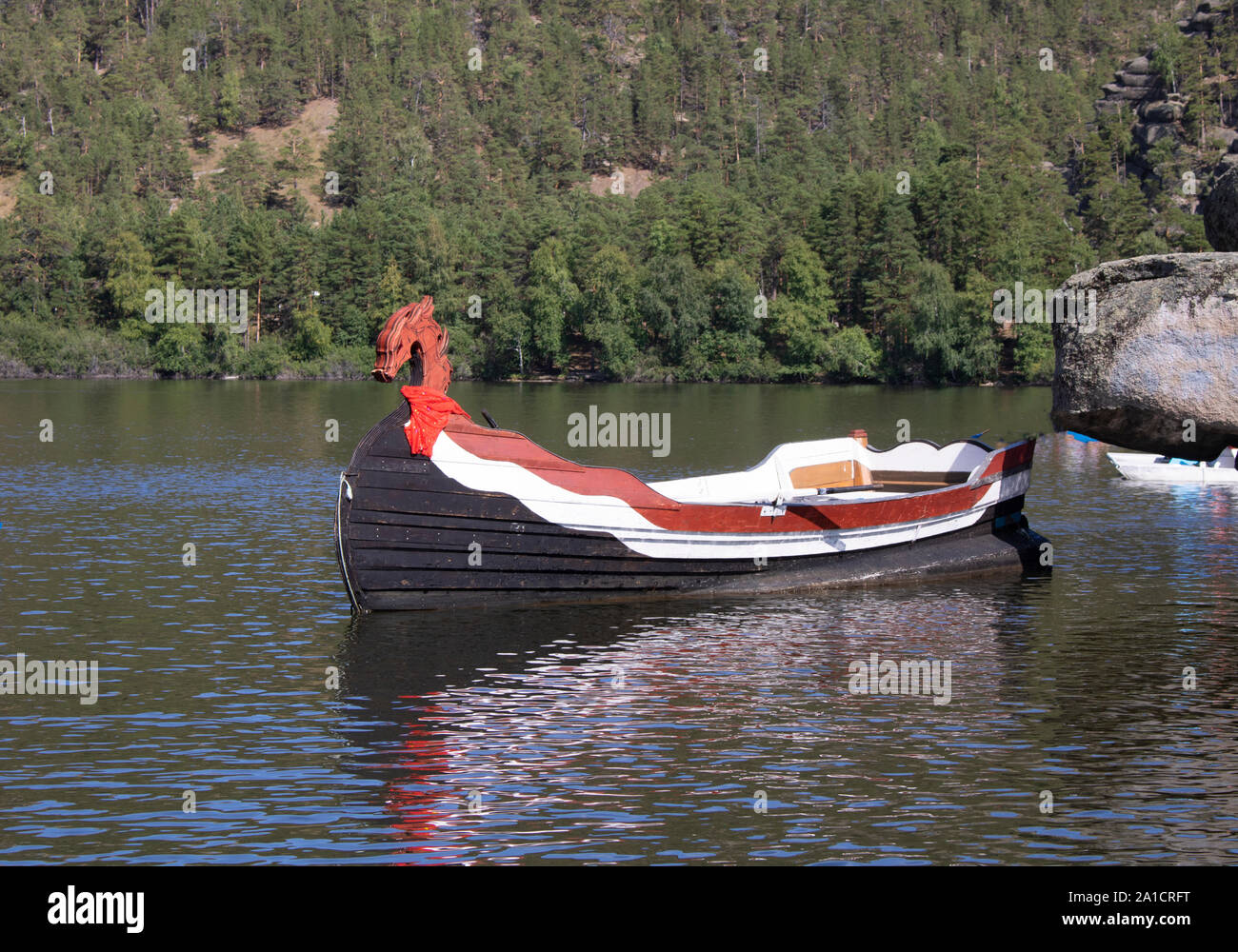 Lake Shchuchye, State National Natural Park Burabai, Kazakhstan Stock ...