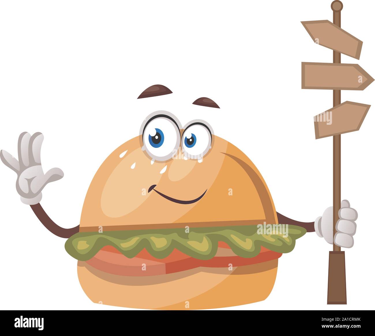 Restaurant road sign on Stock Vector Images - Alamy