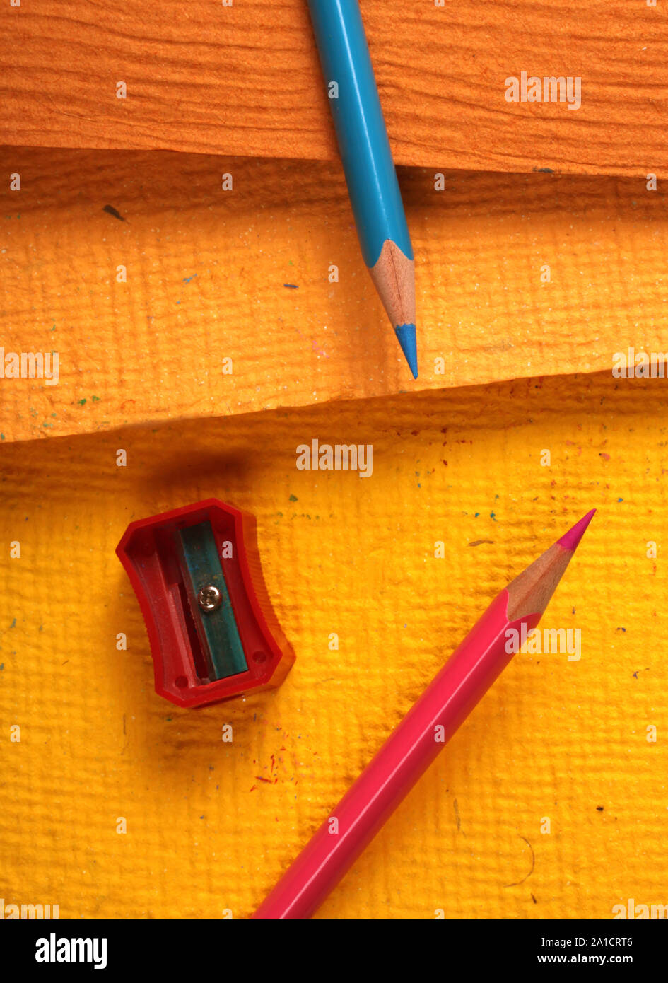 Close up of abstract multi colored pencils Stock Photo - Alamy
