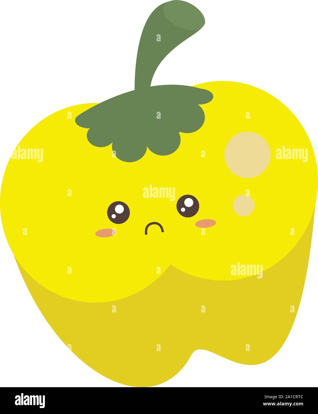 Sweet pepper, illustration, vector on white background Stock Vector ...