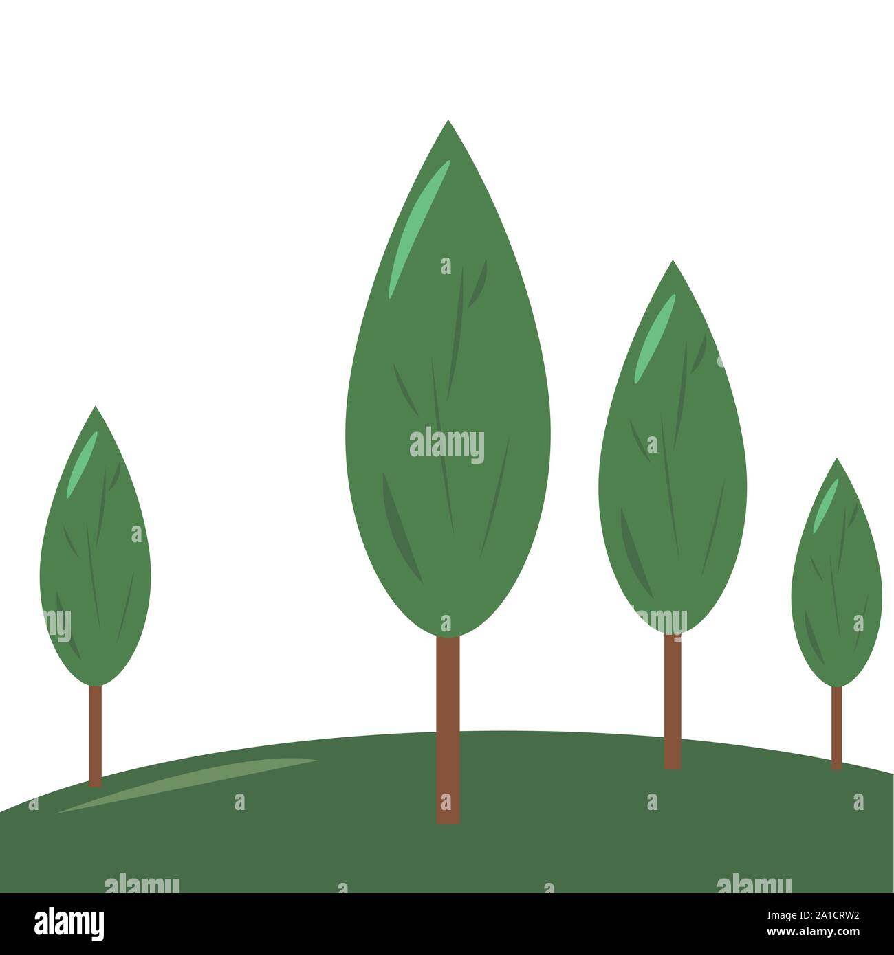 Tall tree, illustration, vector on white background Stock Vector Image ...