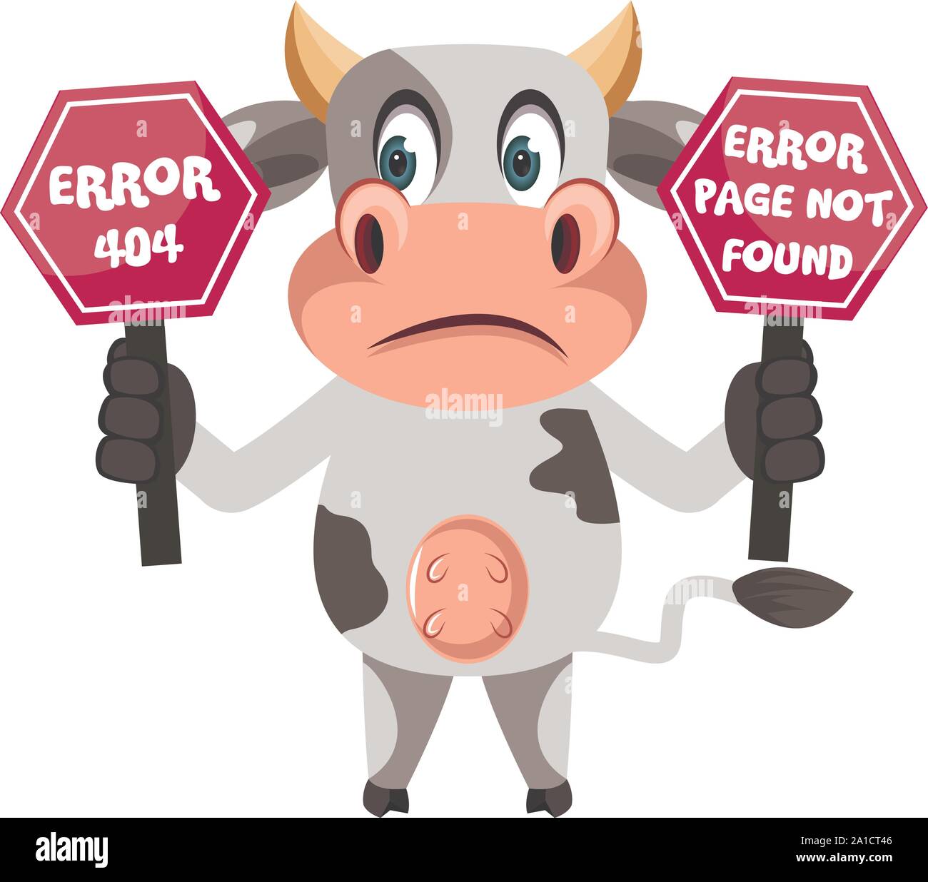 Cow warning sign Stock Vector Images - Alamy