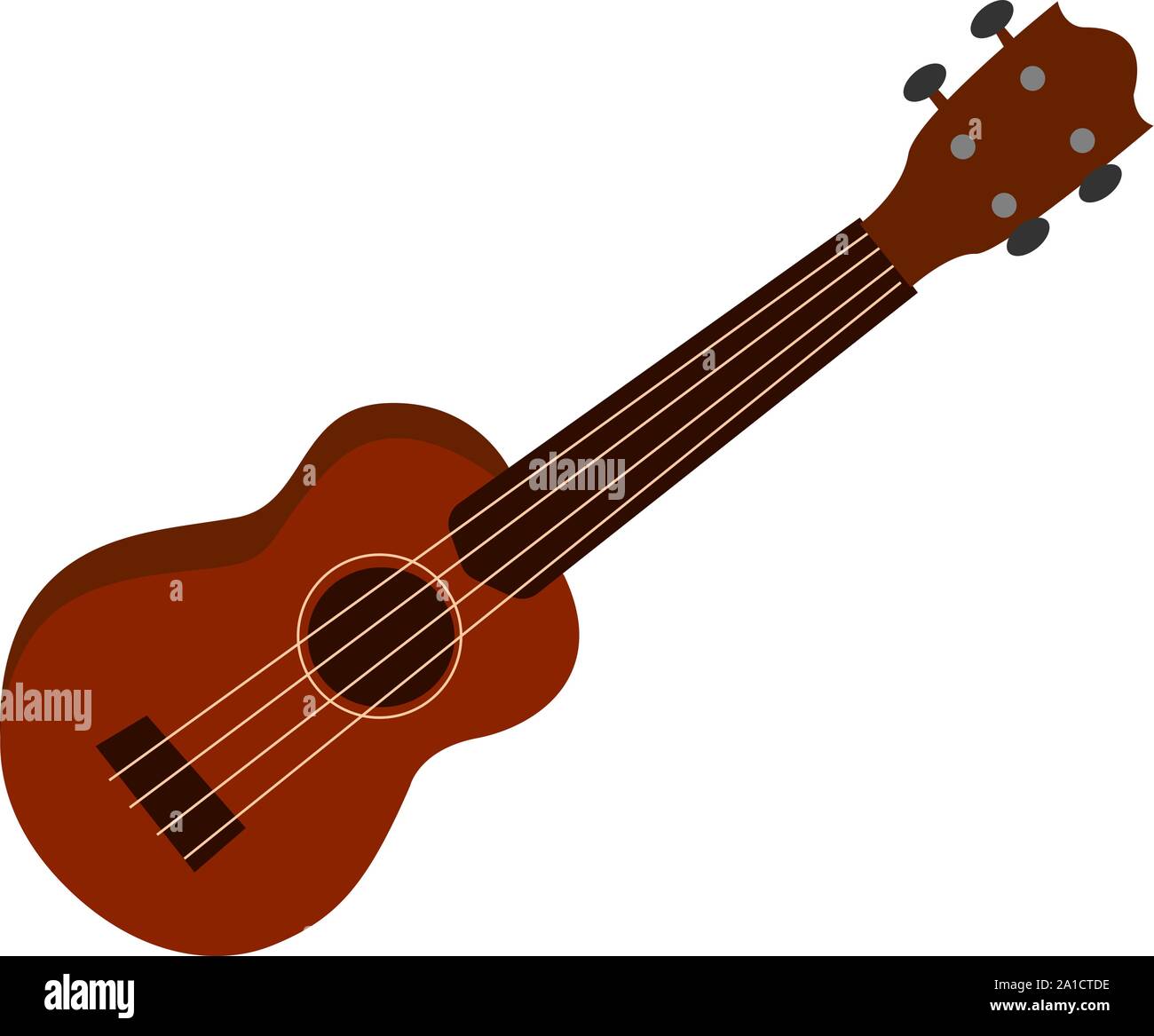 Red guitar, illustration, vector on white background Stock Vector Image ...