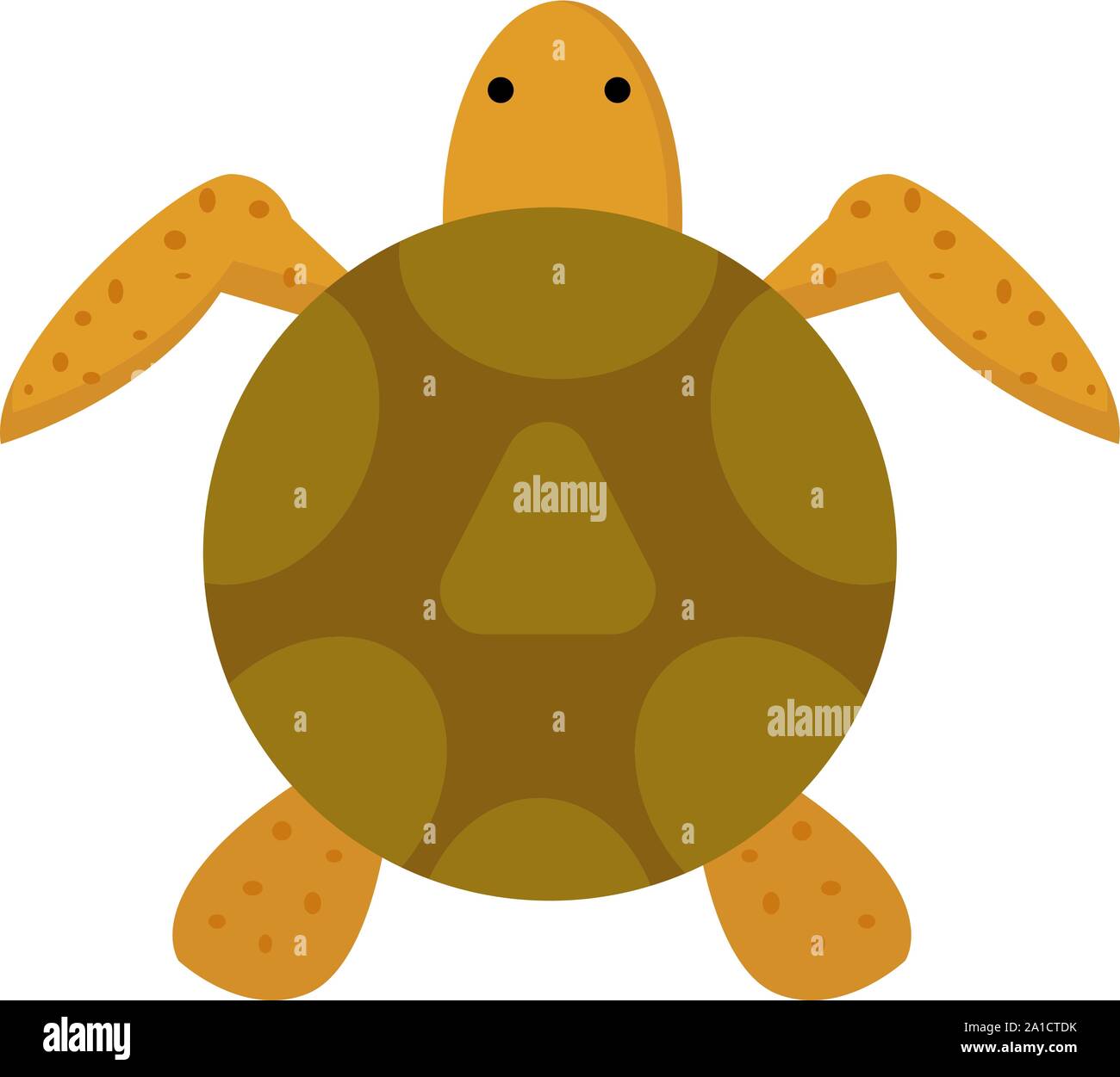 Green turtle, illustration, vector on white background Stock Vector ...