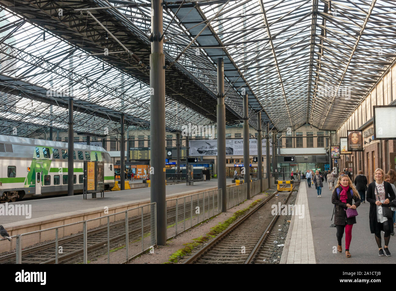 Railway station platforms of Helsinki Finland Stock Photo - Alamy