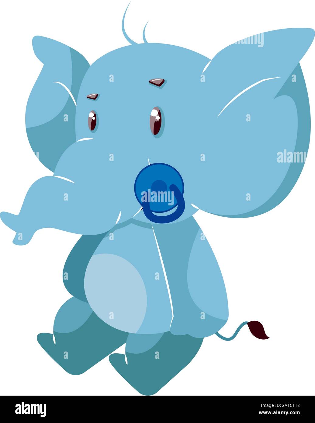 Baby elephant, illustration, vector on white background Stock Vector ...
