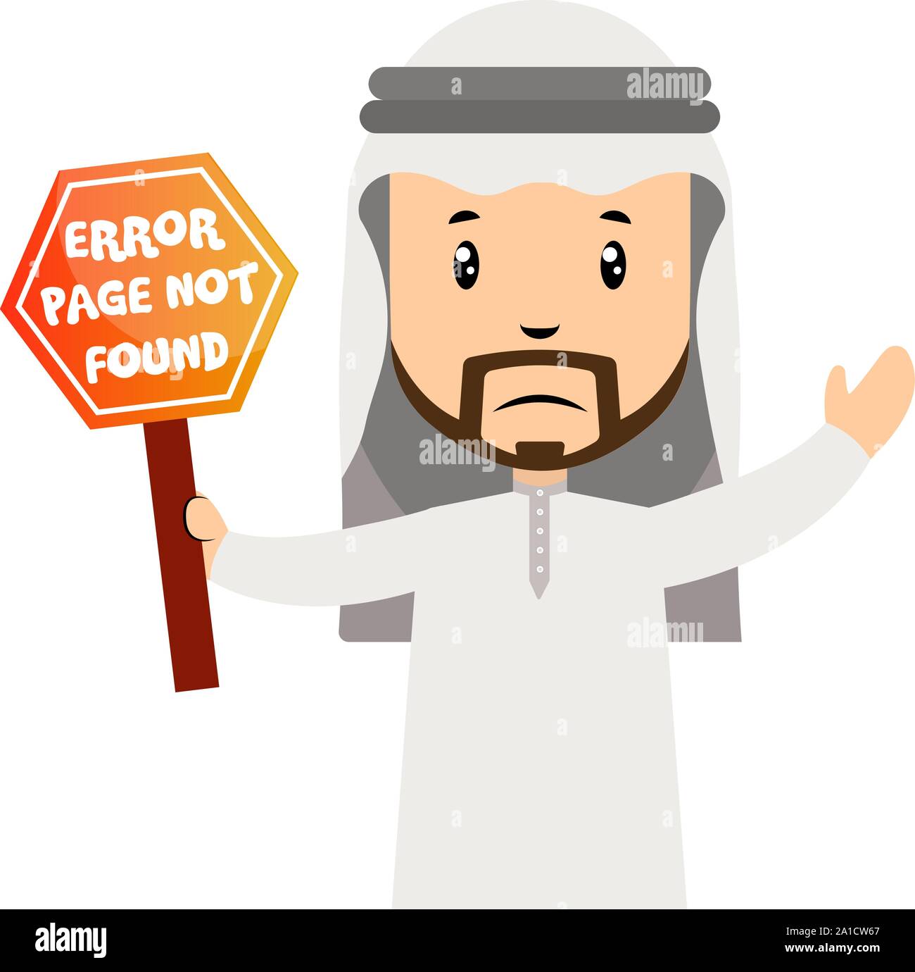 Cartoon illustration muslim man sign Stock Vector Images - Alamy