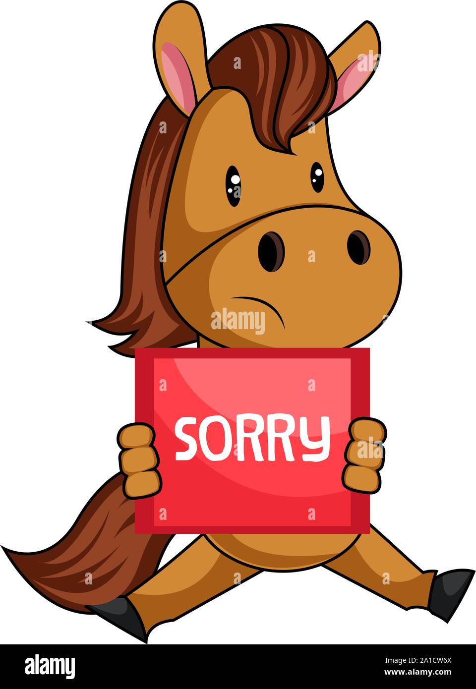 Vector design horse text Cut Out Stock Images & Pictures - Alamy