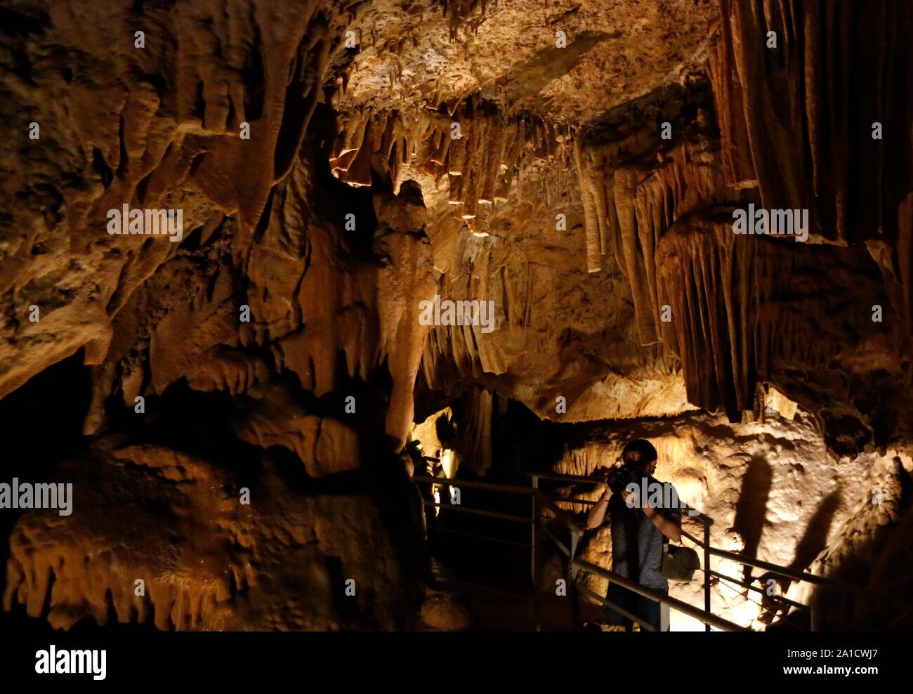 Beirut, Lebanon. 25th Sep, 2019. A tourist visits Al-Rihan Grotto, a ...
