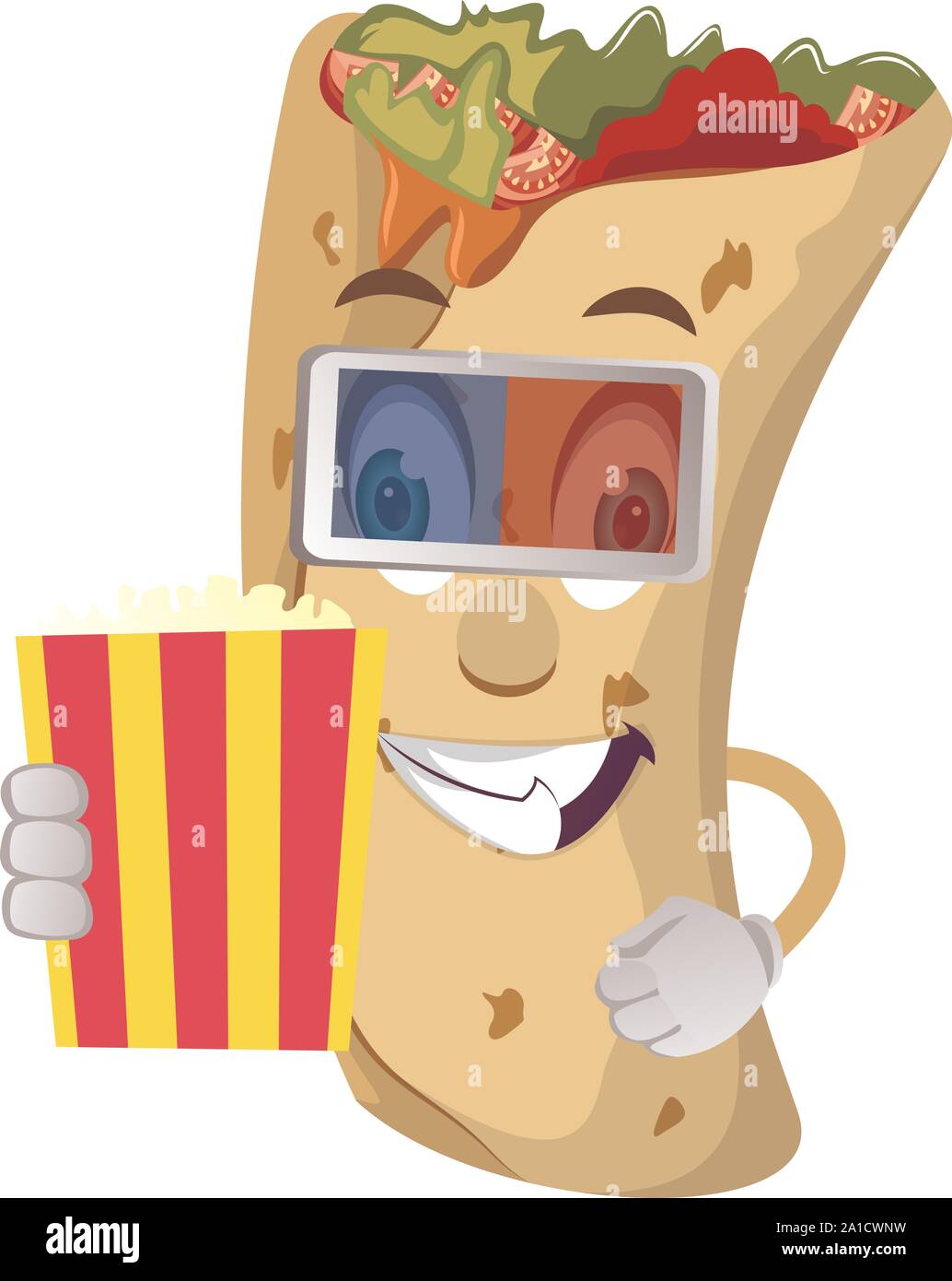 Chicken popcorn on white Stock Vector Images - Alamy