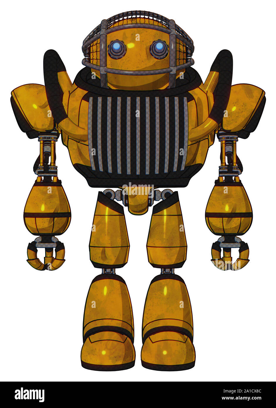 Cyborg containing elements: oval wide head, telescopic steampunk eyes ...