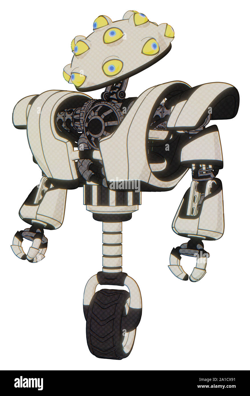 Automaton containing elements: many-eyed monster head design, heavy ...