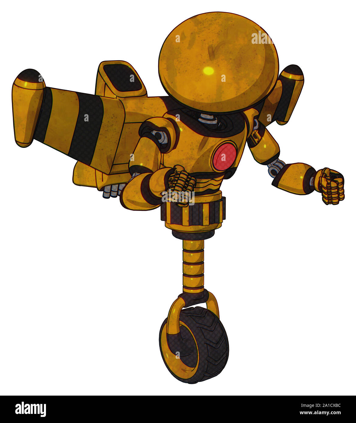 Mech containing elements: dome head, light chest exoshielding, red ...