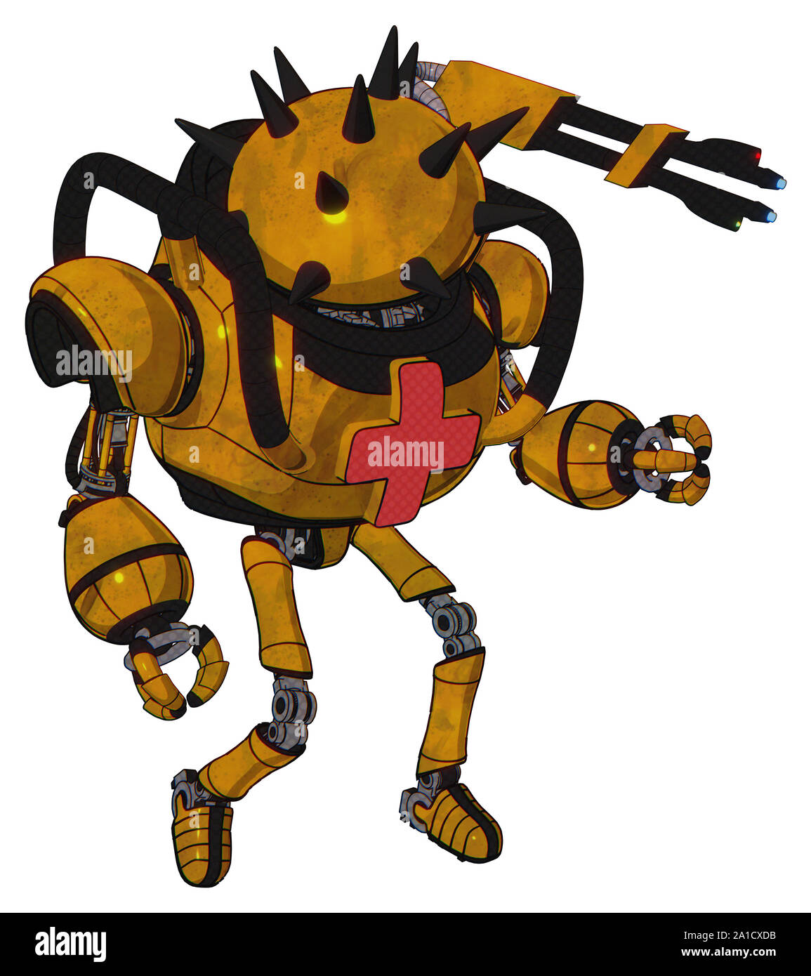 Mech containing elements: thorny domehead design, heavy upper chest ...