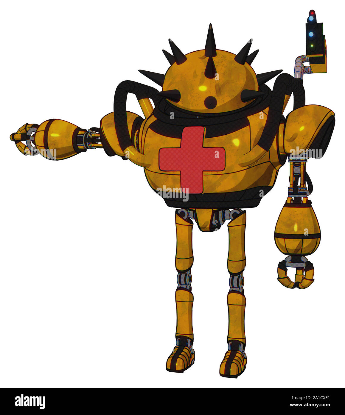 Mech containing elements: thorny domehead design, heavy upper chest ...