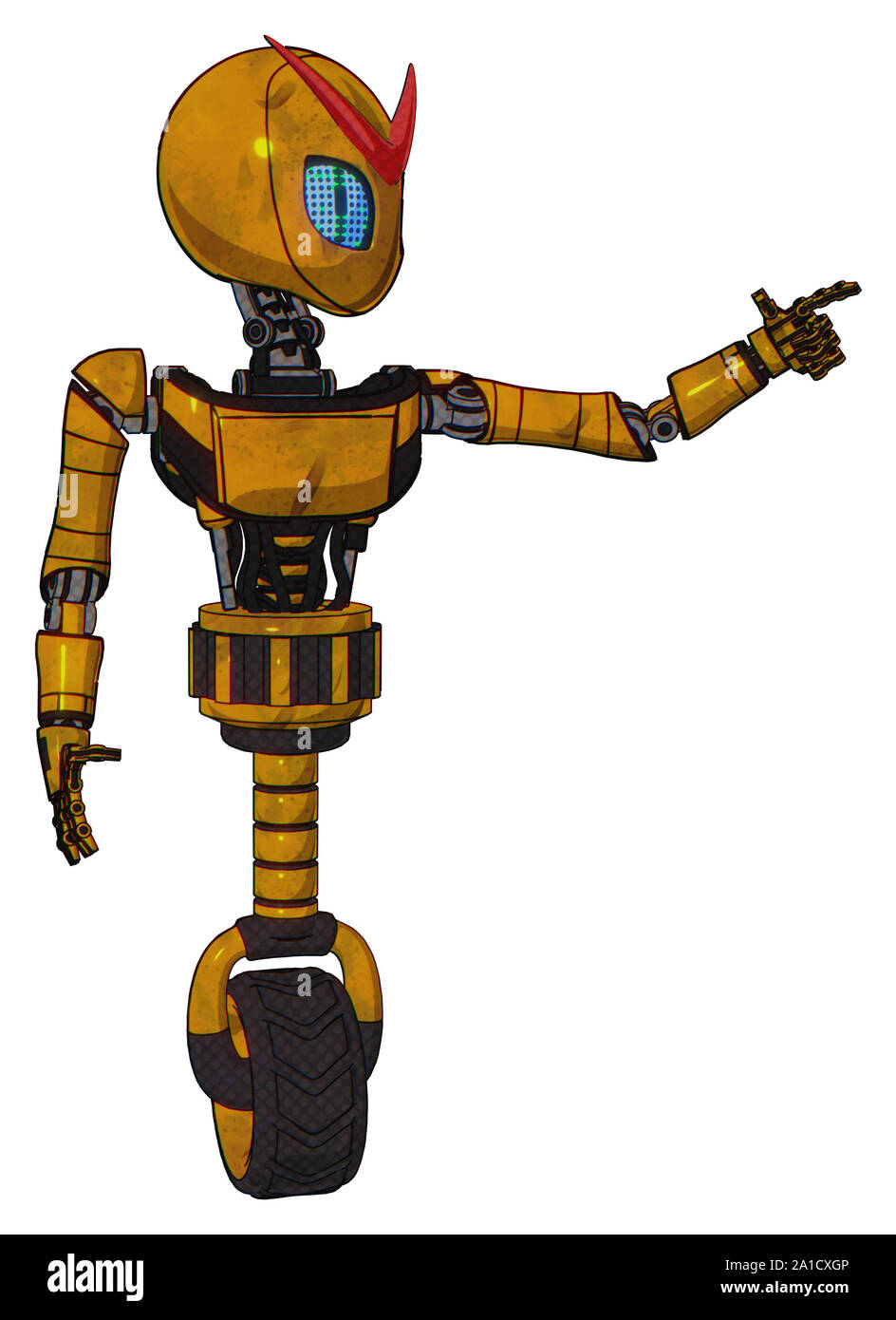 Bot containing elements: grey alien style head, blue grate eyes, light ...