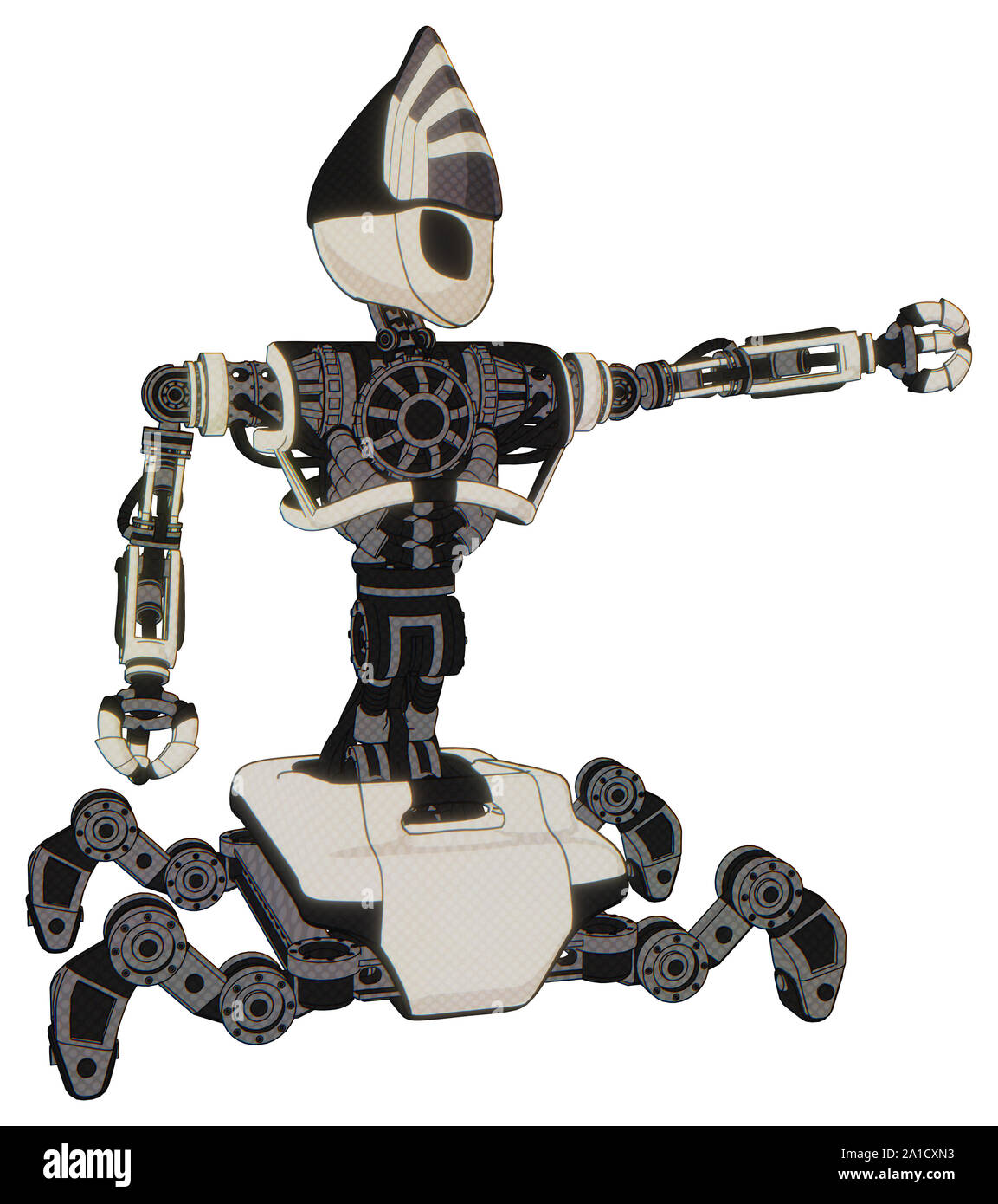 Droid containing elements: grey alien style head, black eyes, heavy ...