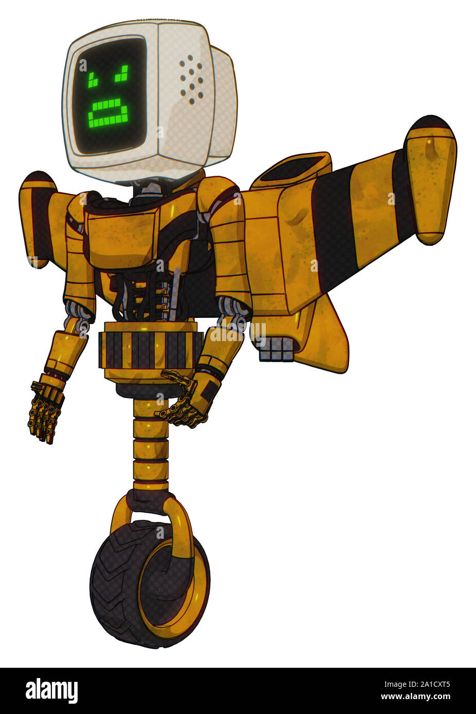 Bot containing elements: old computer monitor, angry pixels face, light ...