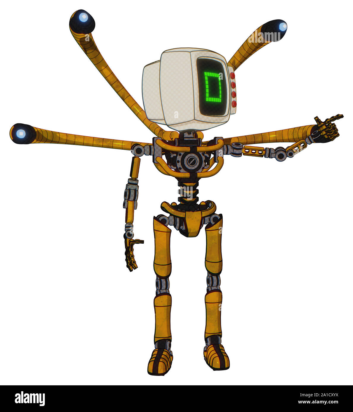 Automaton containing elements: old computer monitor, pixel square ...