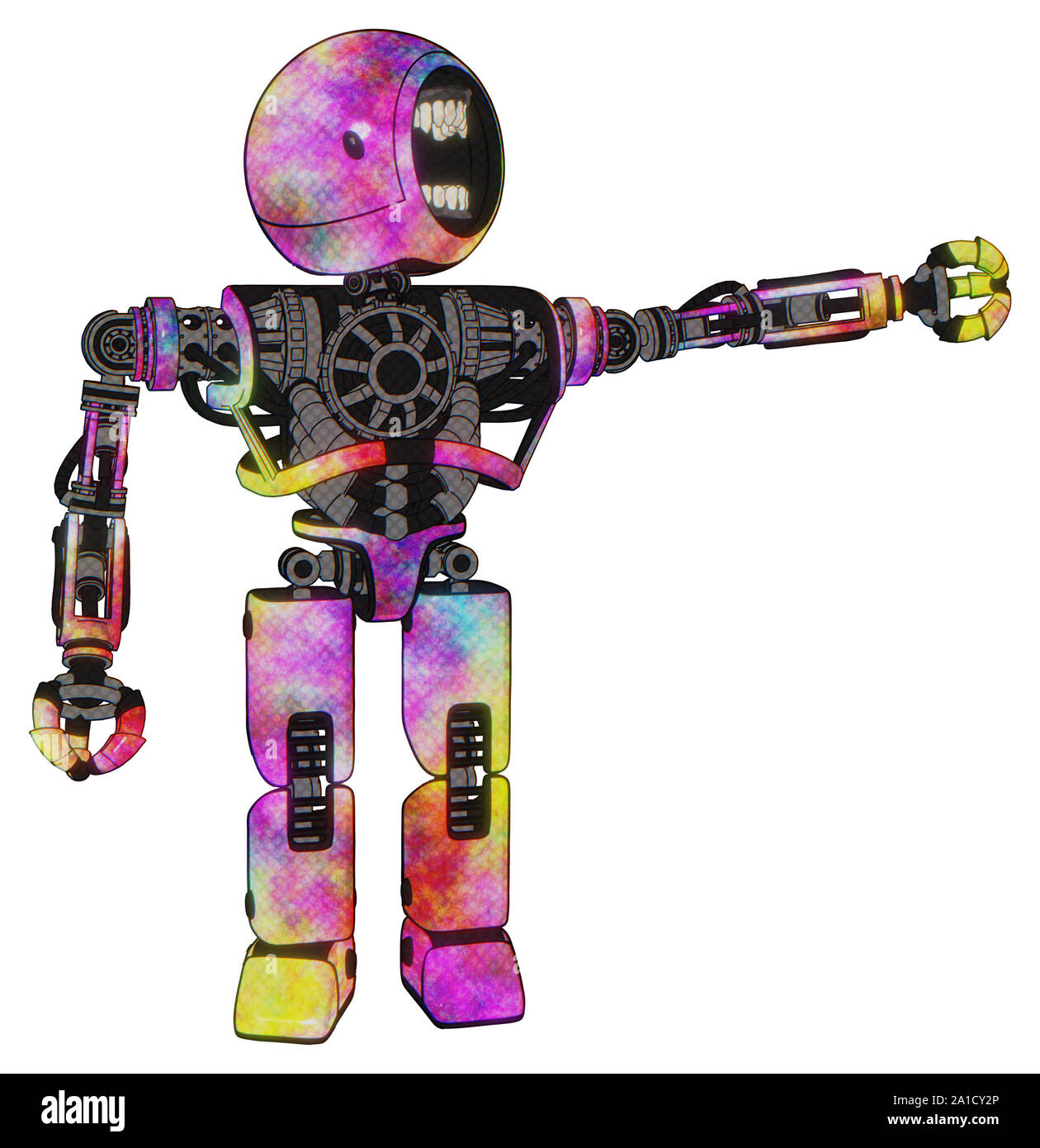 Robot containing elements: round head chomper design, heavy upper chest ...