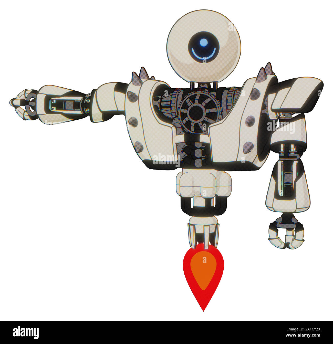 Robot containing elements: dual retro camera head, round happy cyclops ...