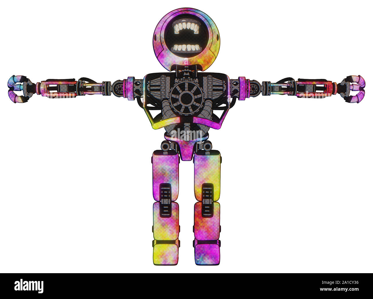 Robot containing elements: round head chomper design, heavy upper chest ...