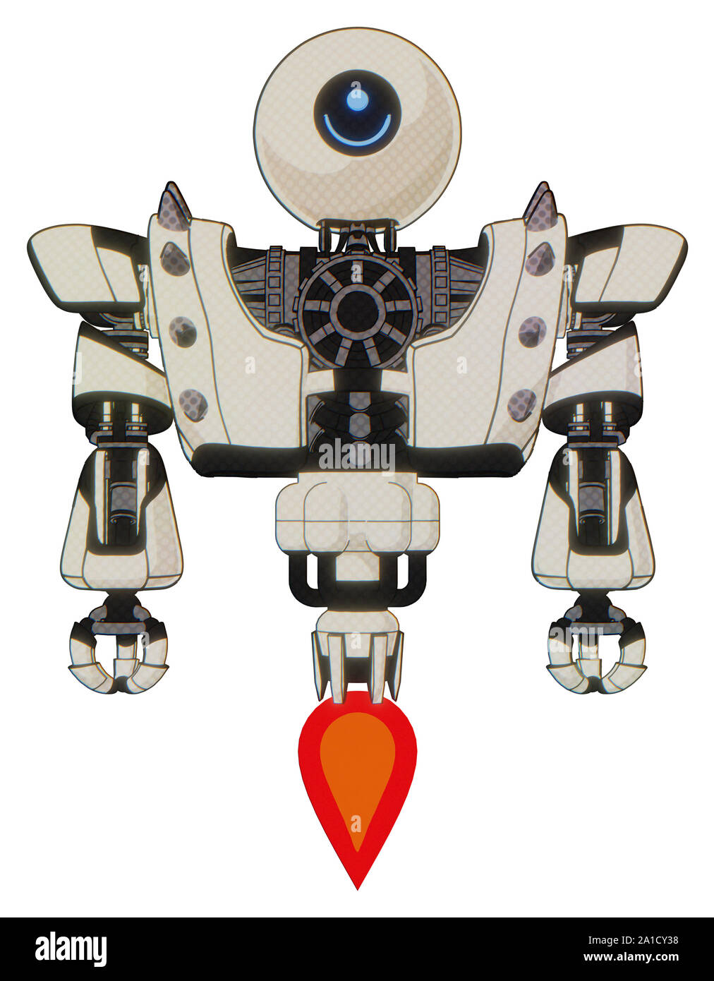 Robot containing elements: dual retro camera head, round happy cyclops ...