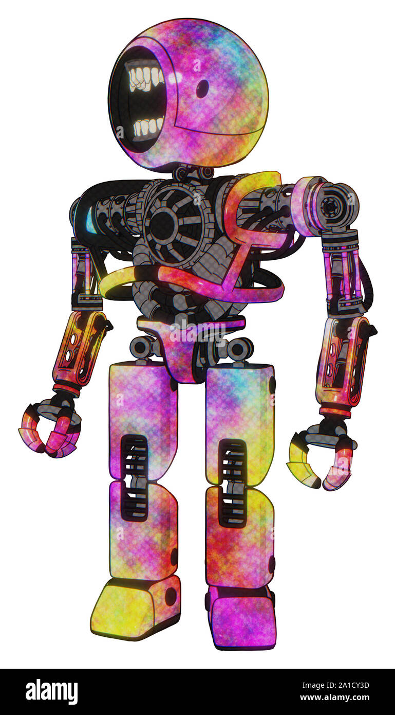 Robot containing elements: round head chomper design, heavy upper chest ...