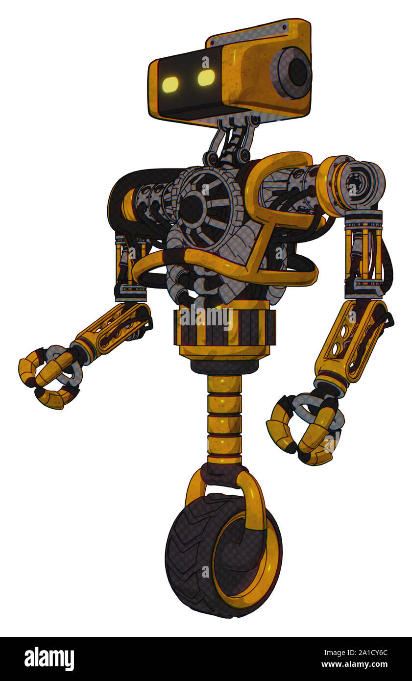 Droid containing elements: dual retro camera head, retro tech device ...