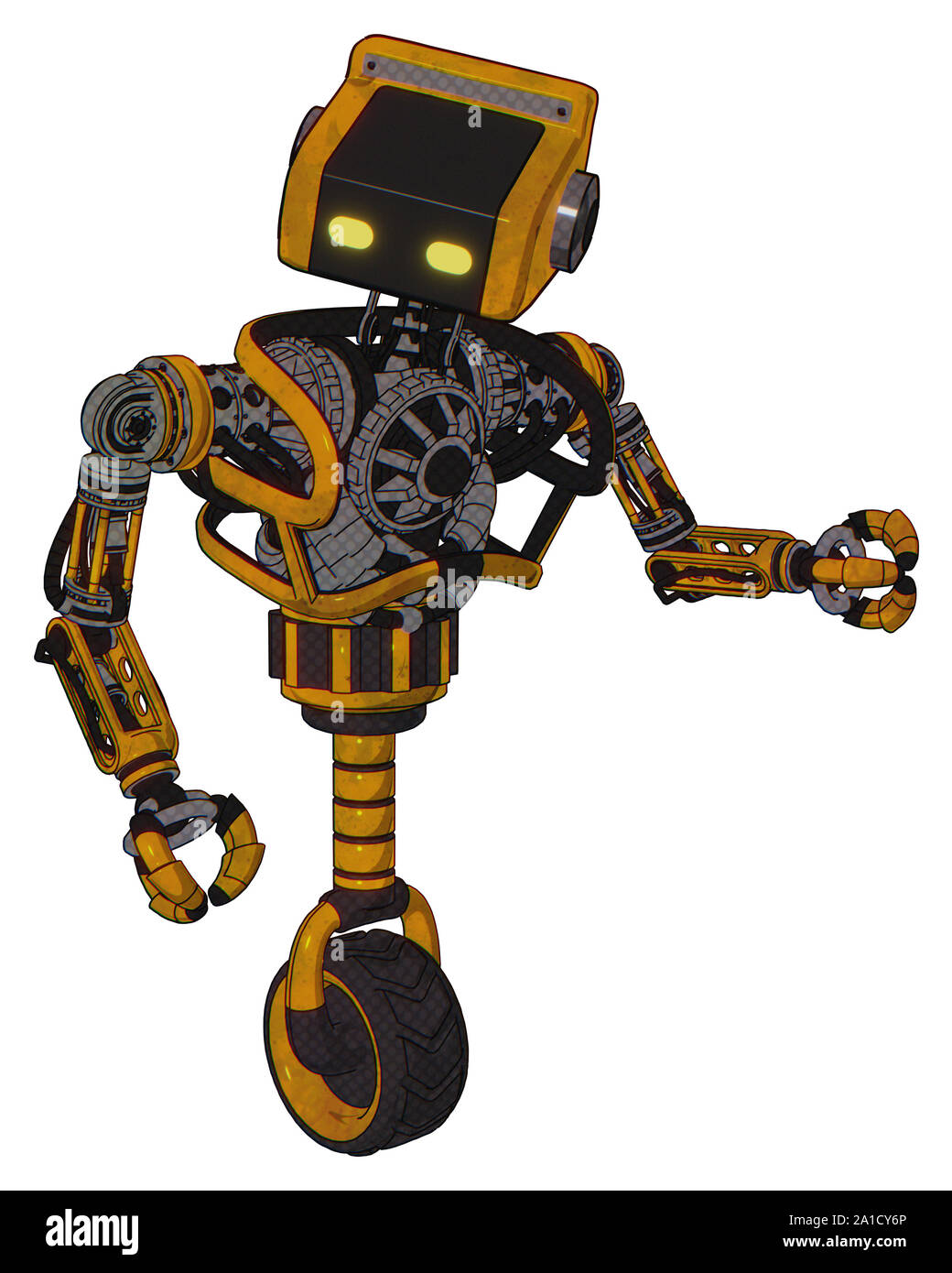 Droid containing elements: dual retro camera head, retro tech device ...