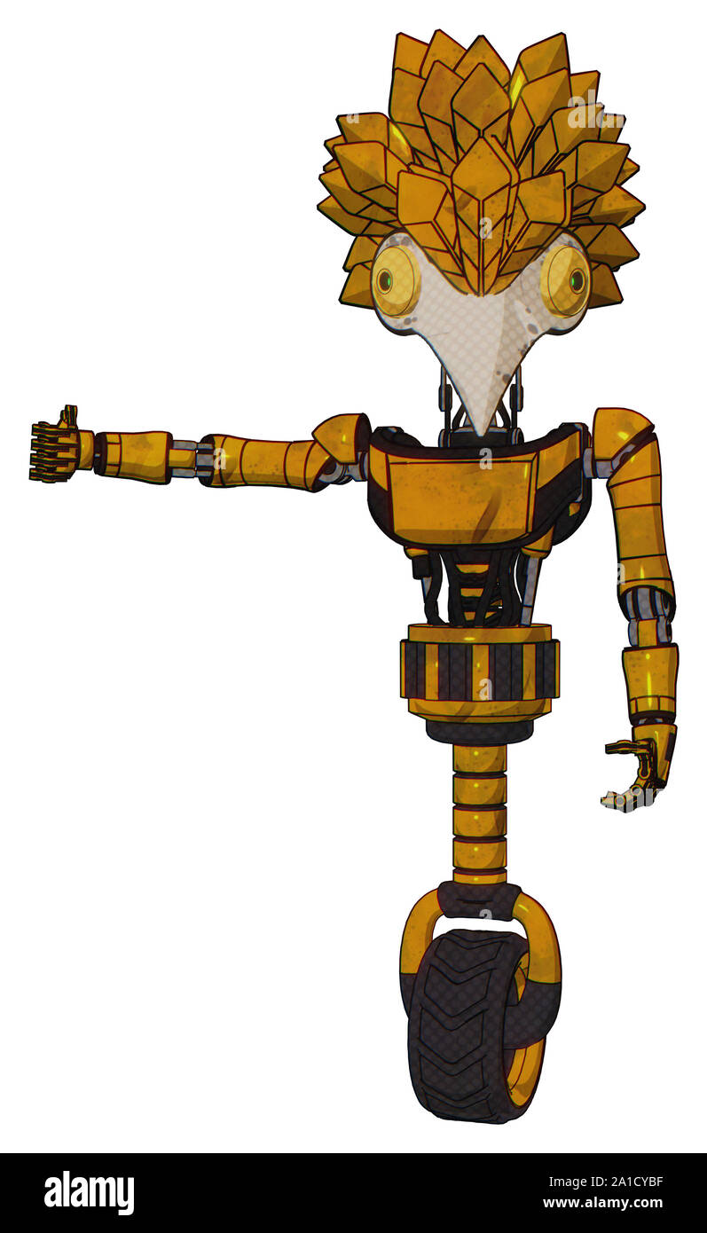 Robot containing elements: bird skull head, brass steampunk eyes, bird ...