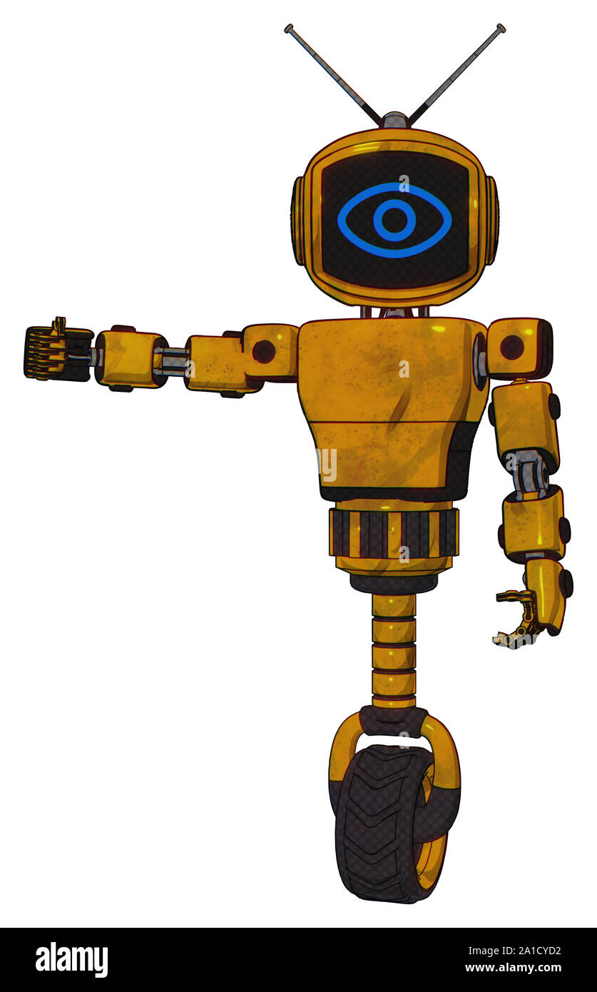 Droid containing elements: digital display head, large eye, retro ...