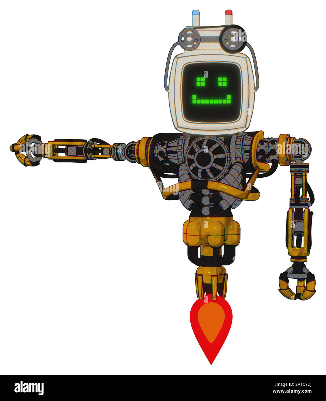 Bot containing elements: old computer monitor, happy pixel face, old ...