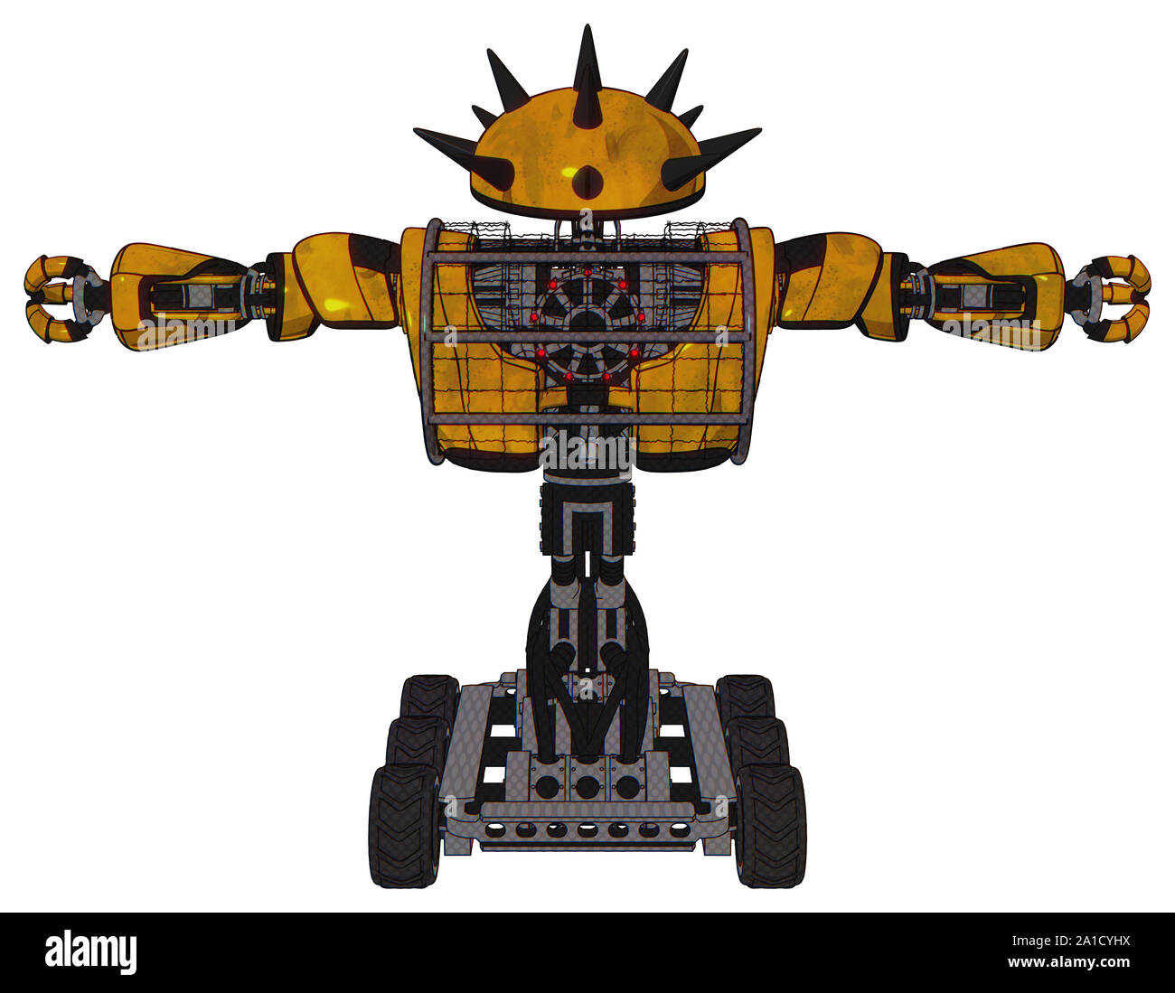 Mech containing elements: thorny domehead design, heavy upper chest ...