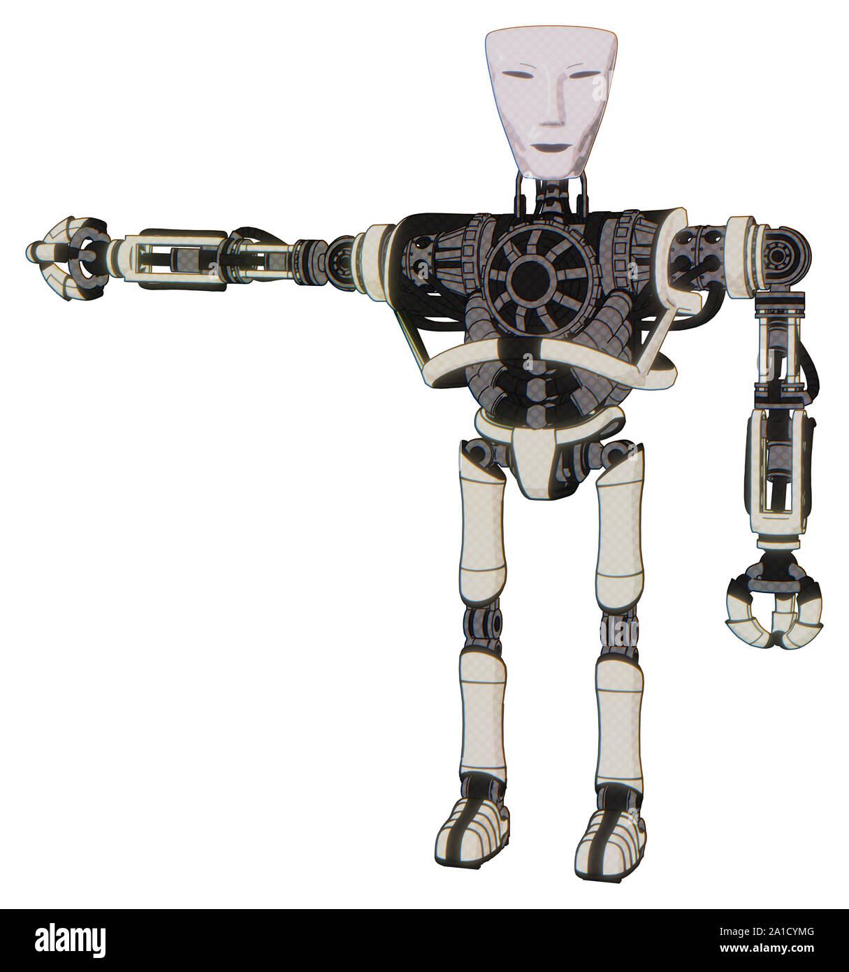 Droid containing elements: humanoid face mask, heavy upper chest, no ...