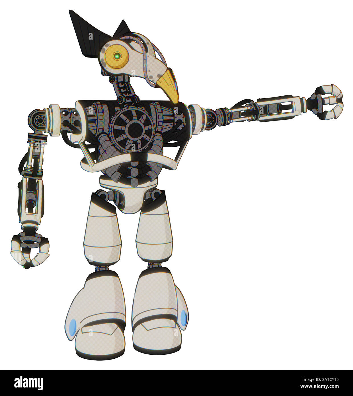 Bot containing elements: bird skull head, brass steampunk eyes ...
