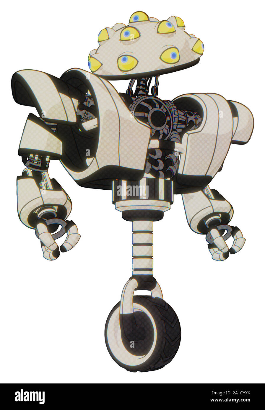 Automaton containing elements: many-eyed monster head design, heavy ...