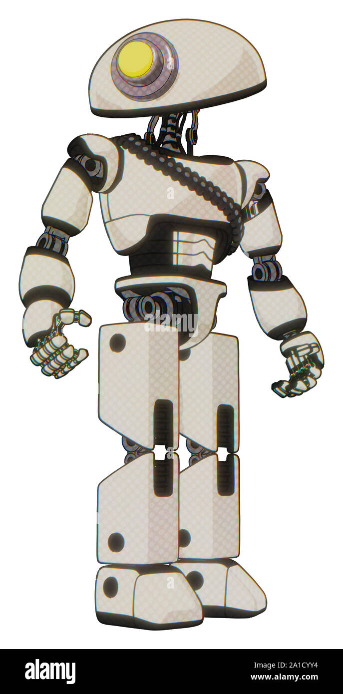 Cyborg containing elements: yellow cyclops dome head, light chest ...