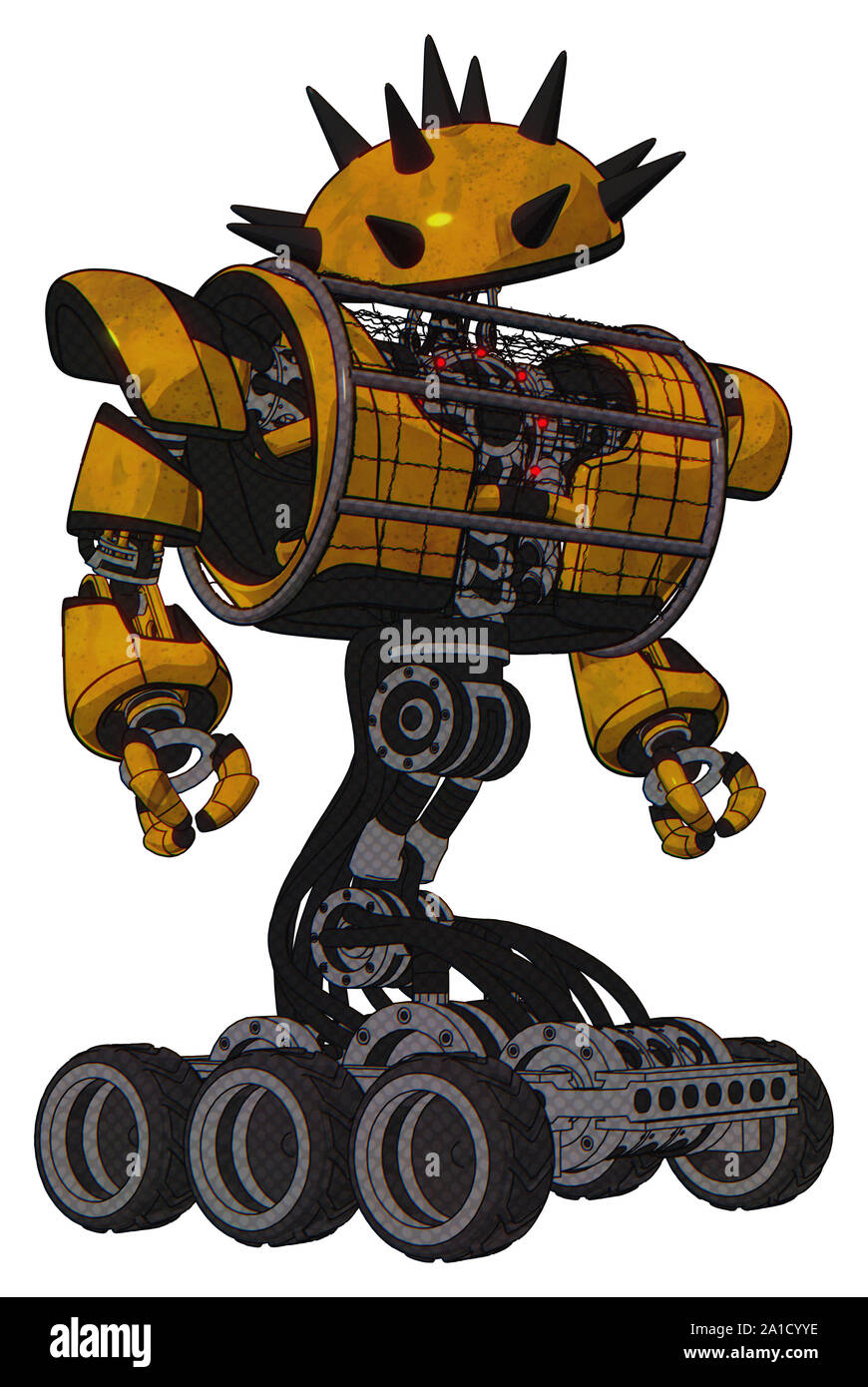 Mech containing elements: thorny domehead design, heavy upper chest ...