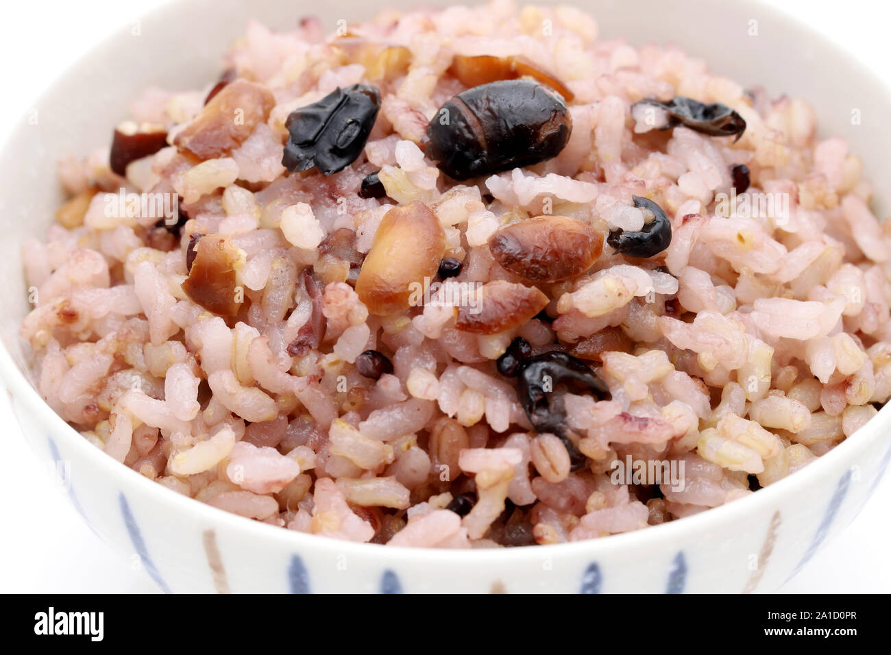 Japanese food, Gokoku Mai boiled rice on white background Stock Photo ...