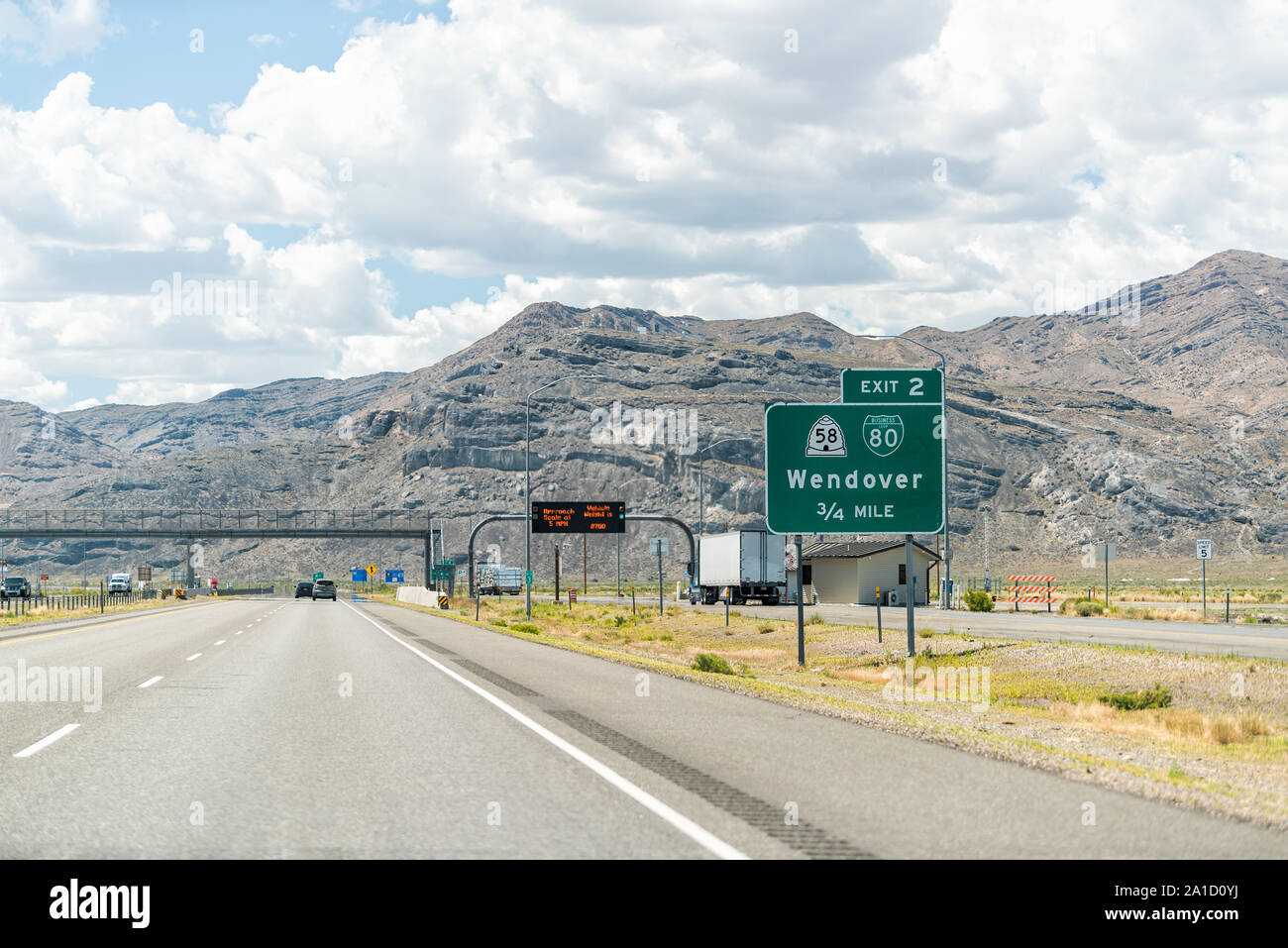 Wendover, USA - July 27, 2019: Nevada city near Bonneville Salt Flats ...